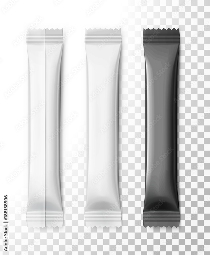 Universal mockups of blank packaging sticks. Vector illustration ...