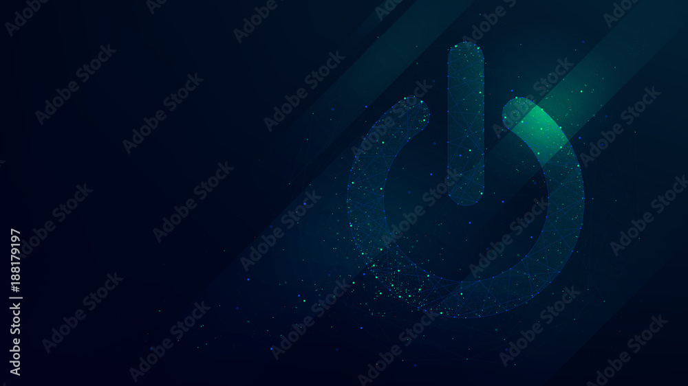 Hi-tech background with power button, future technology Stock Vector ...