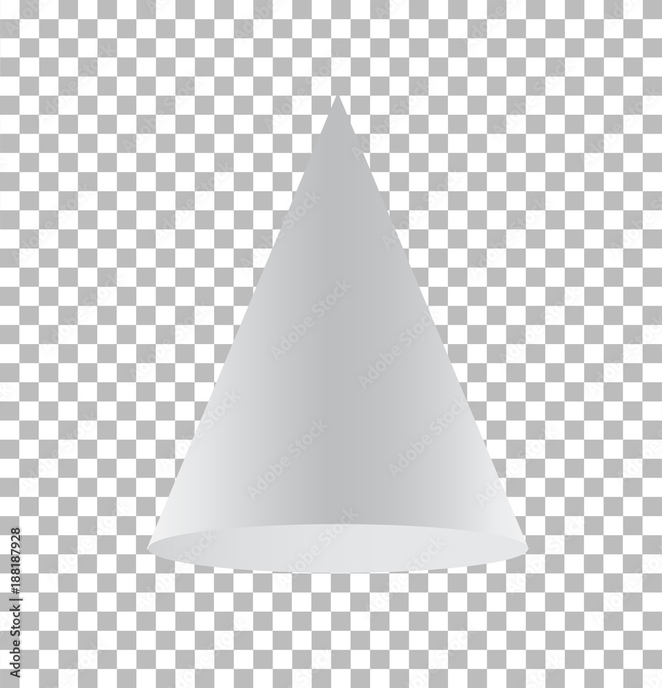 cone isolated on transparent background. cone sign. 3d cone basic shape ...