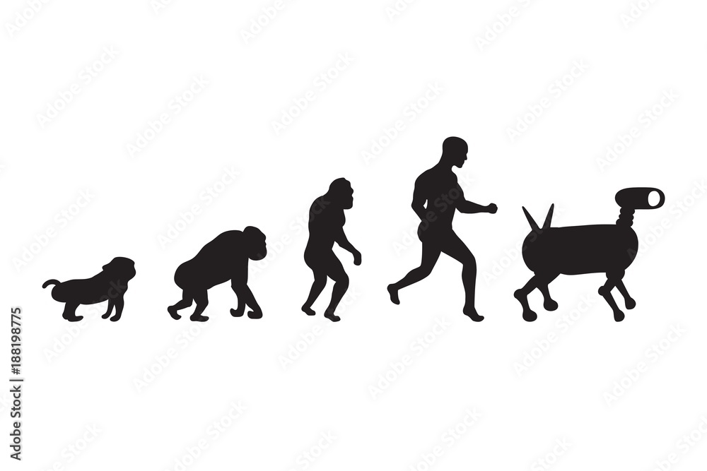 Illustration Of Human Evolution Process 4 Stages Darwin S Theory – eroppa