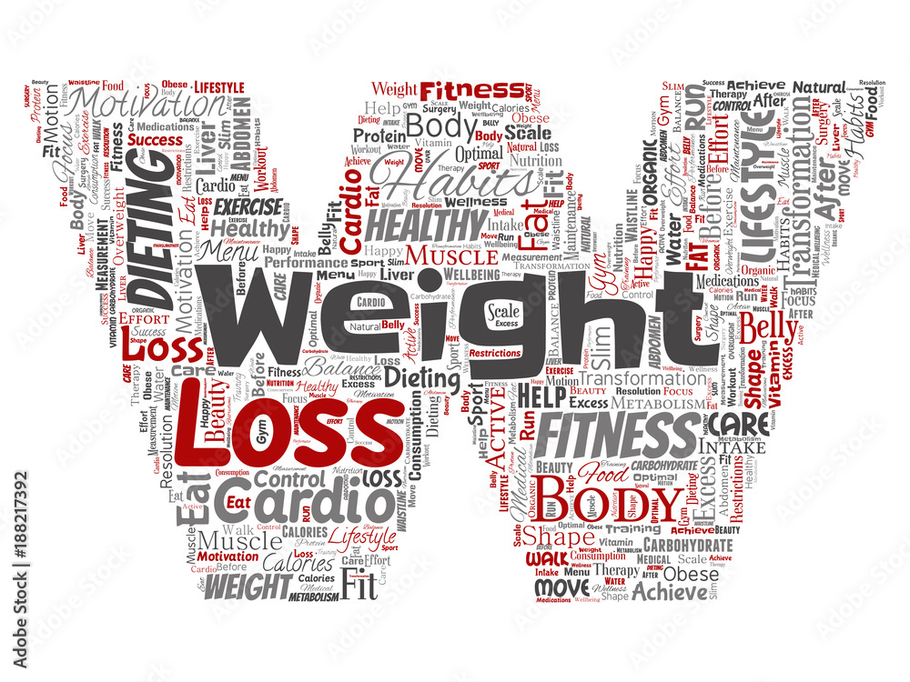 Vector conceptual weight loss healthy diet transformation letter font W ...
