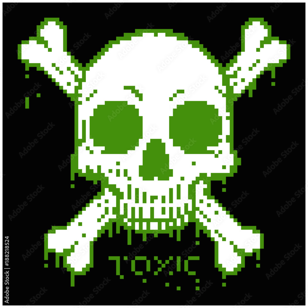 Green Skull And Crossbones