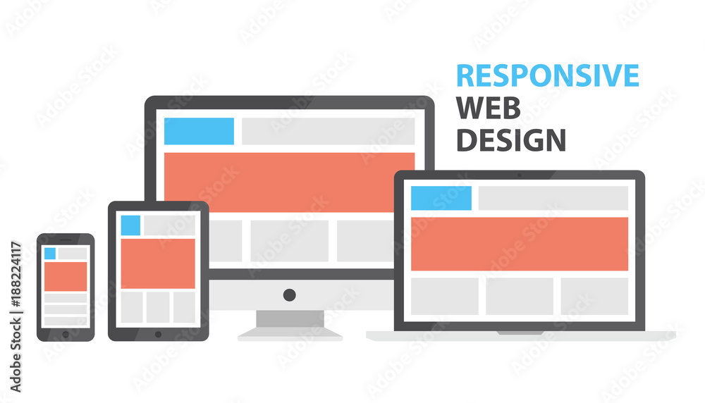 Responsive web design Stock Vector | Adobe Stock