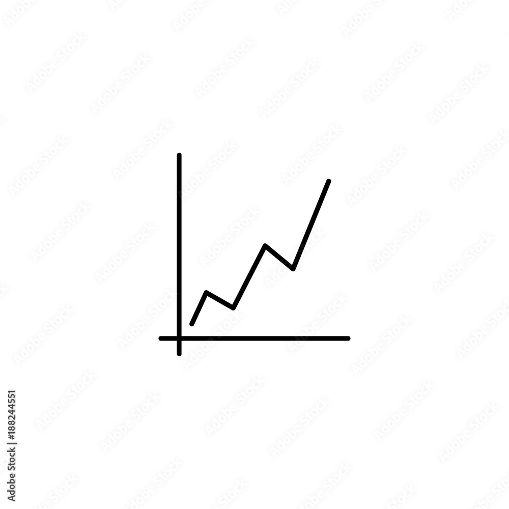Graph Icon in trendy flat style isolated on grey background. Chart ...