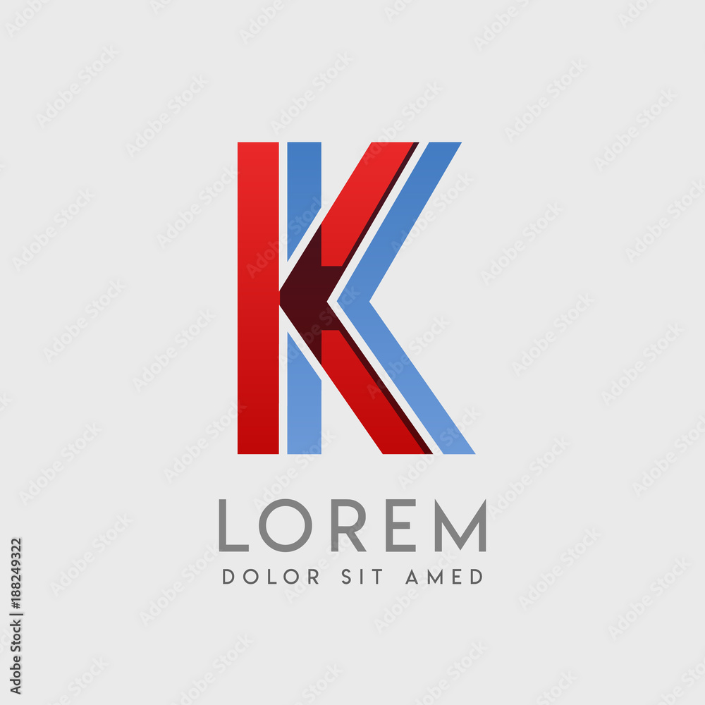 KK logo letters with "blue and red" gradation Stock Vector | Adobe Stock