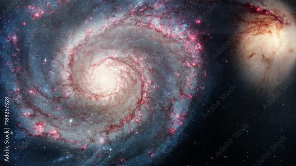 Rotating spiral galaxy. deep space exploration. star fields and nebulas ...