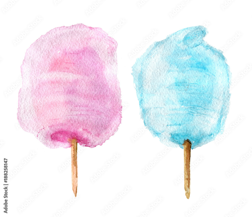 Blue And Pink Cotton Candy