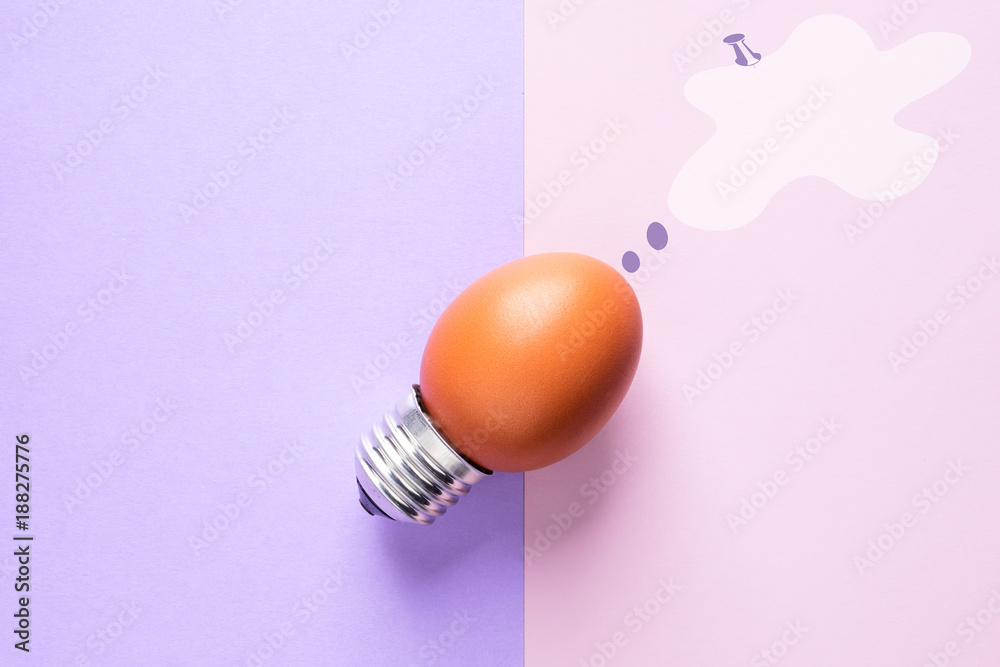 Light Bulb Egg shell on Base Concept Idea Energy Saving Stock Photo ...