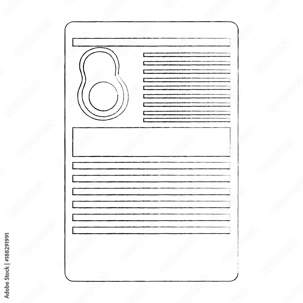 avocado nutrition facts label template vector illustration sketch ...
