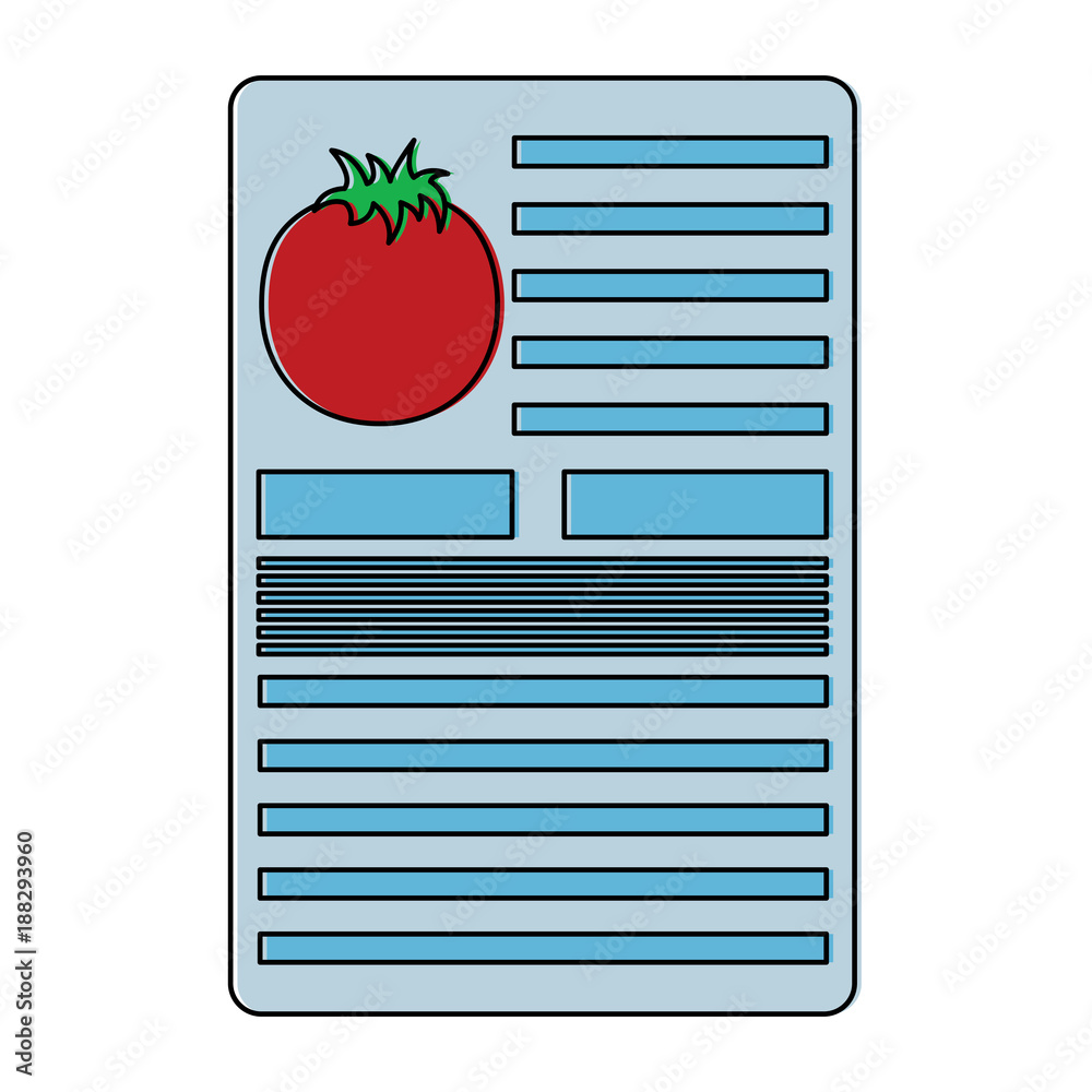 tomato nutrition facts label template vector illustration Stock Vector ...