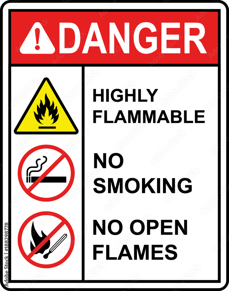 Danger Flammable Sign