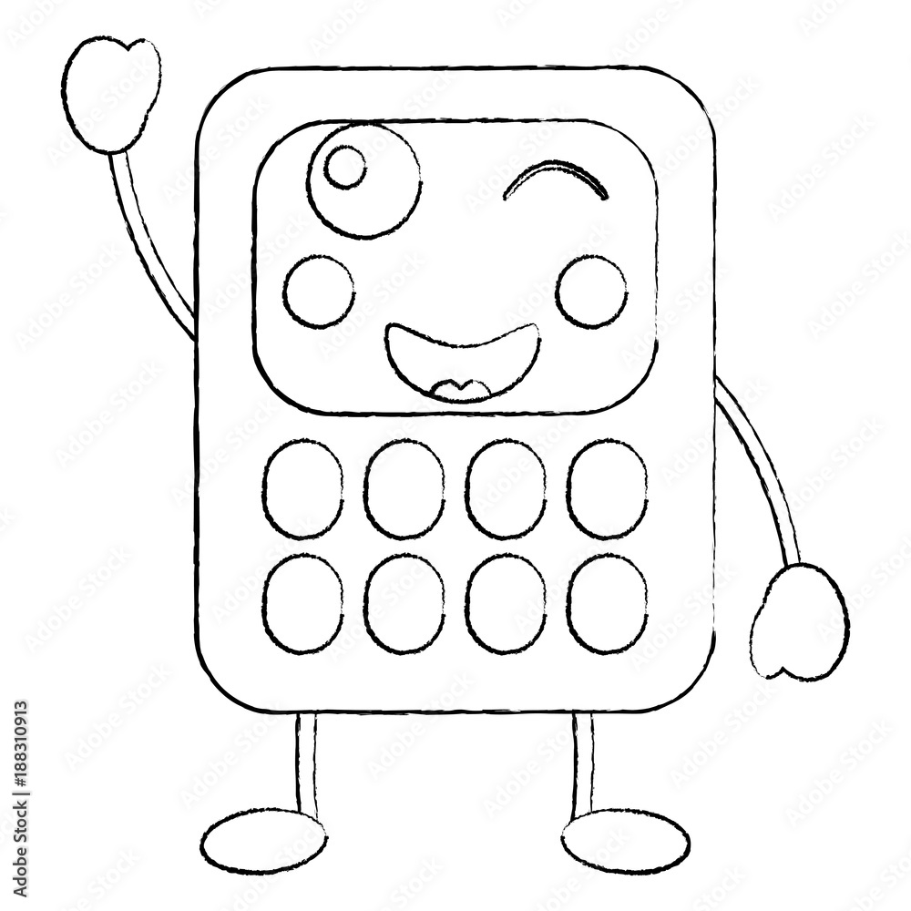 Math Calculator Cartoon