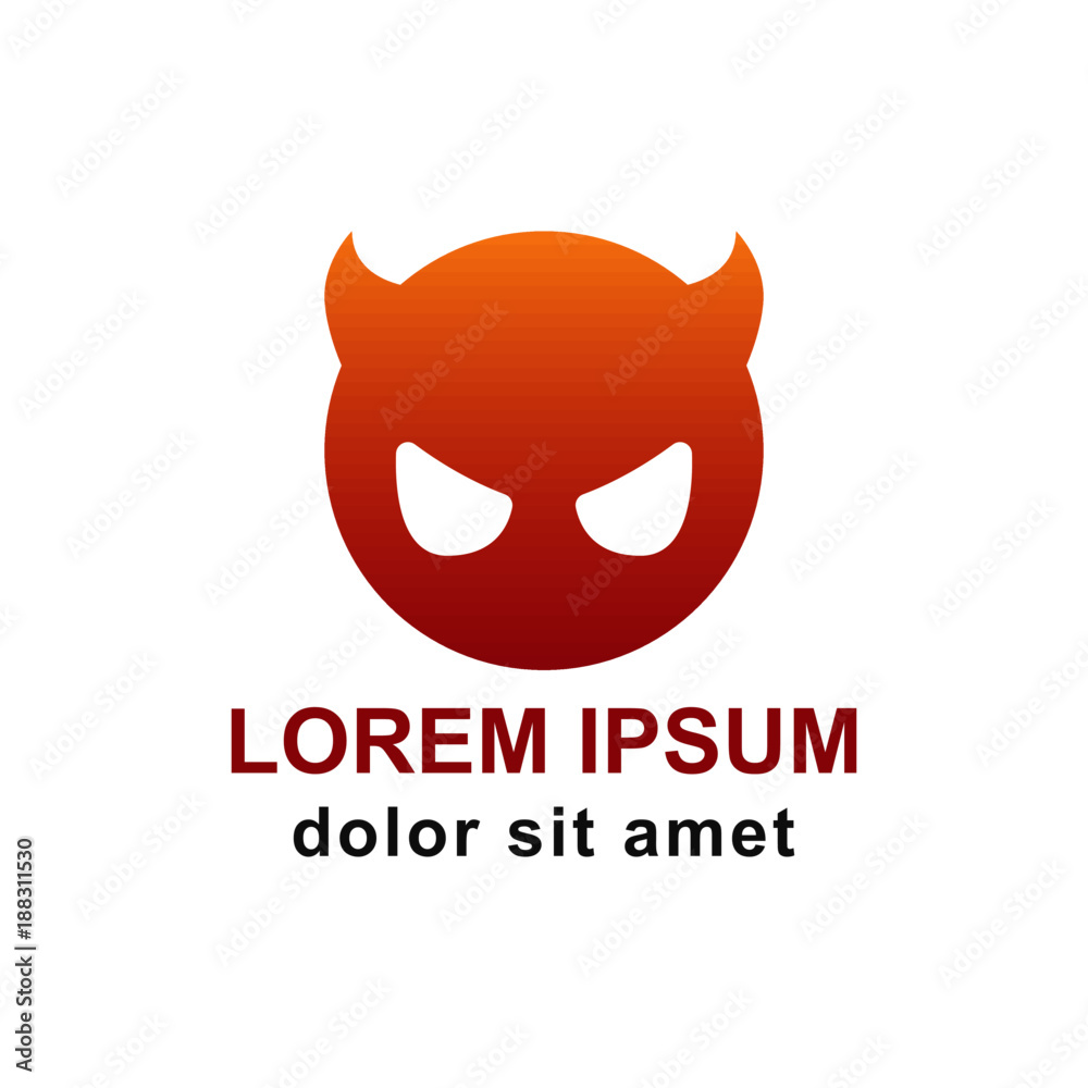 Angry Demon Logo Vector. Stock Vector | Adobe Stock