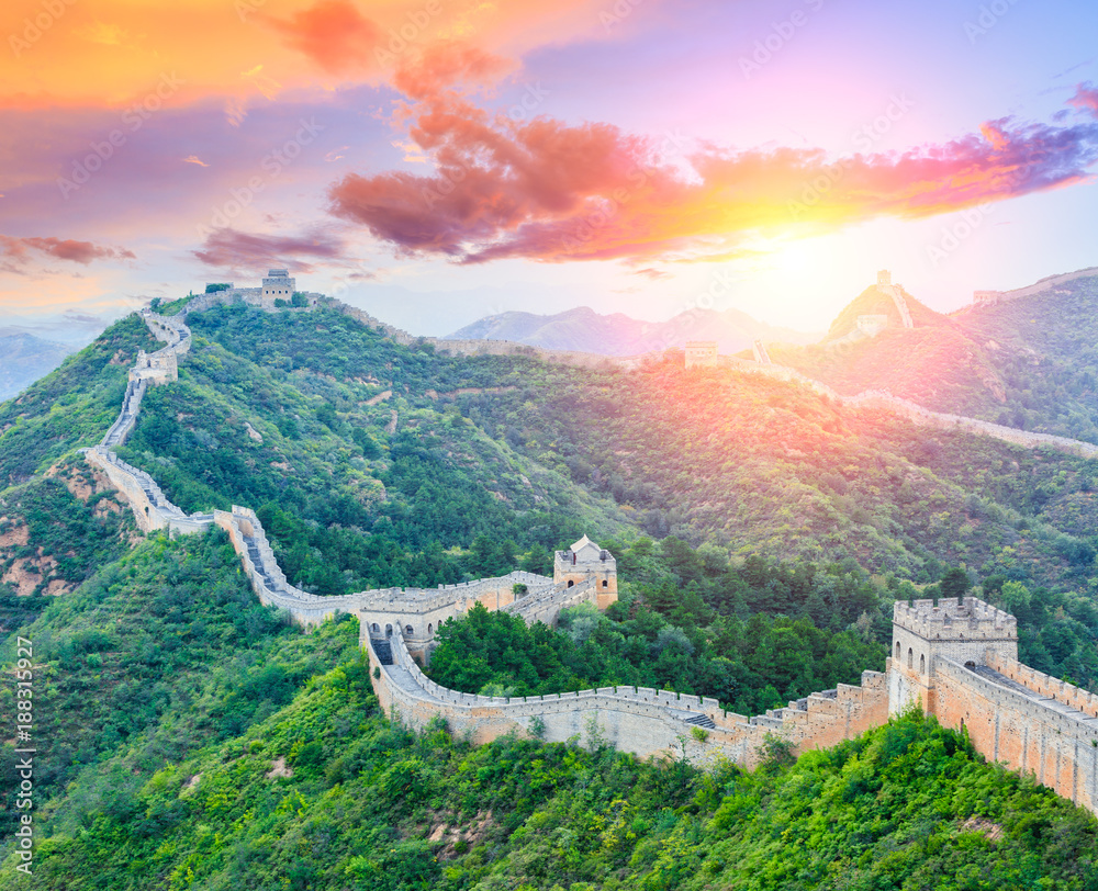 Great Wall Of China Sunset