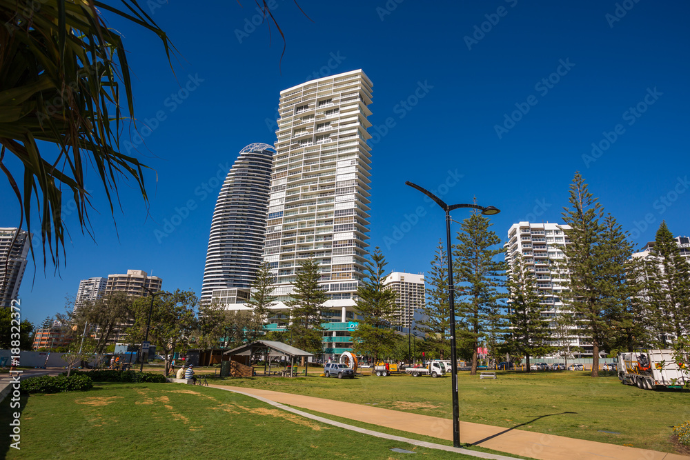 Gold Coast, Queensland/Australia - 15 January 2018: View of high rise ...