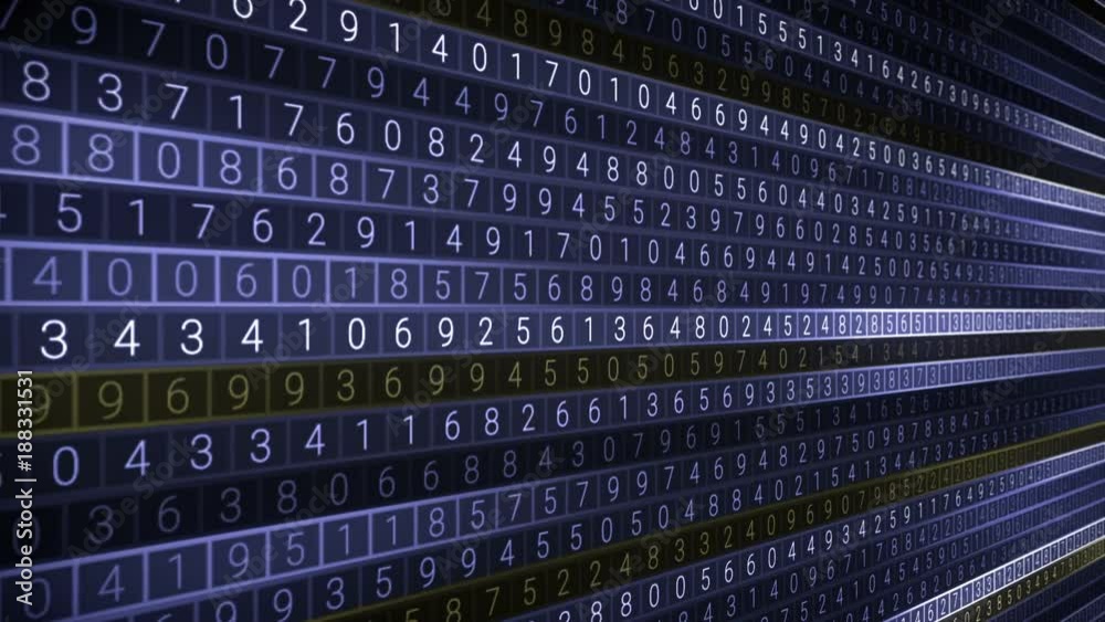 Digital numbers Animation intro. Futuristic Sci Fi interface.Abstract ...