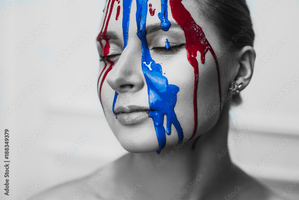 Red White And Blue Face Paint