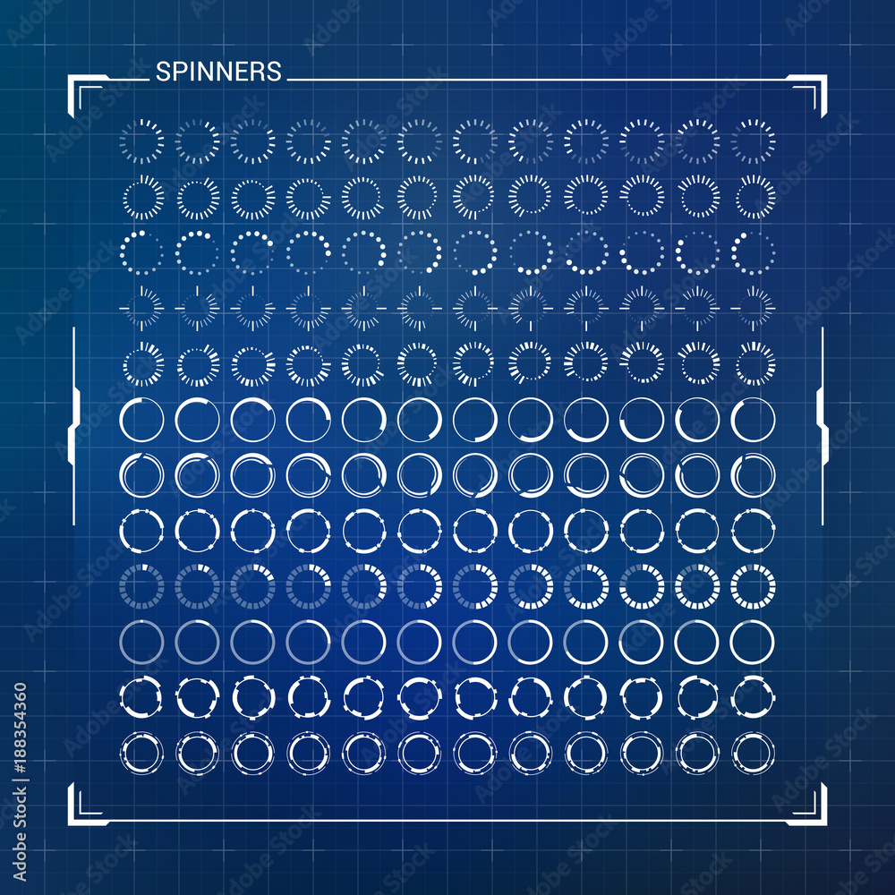 Preloader Icons Set Stock Vector | Adobe Stock