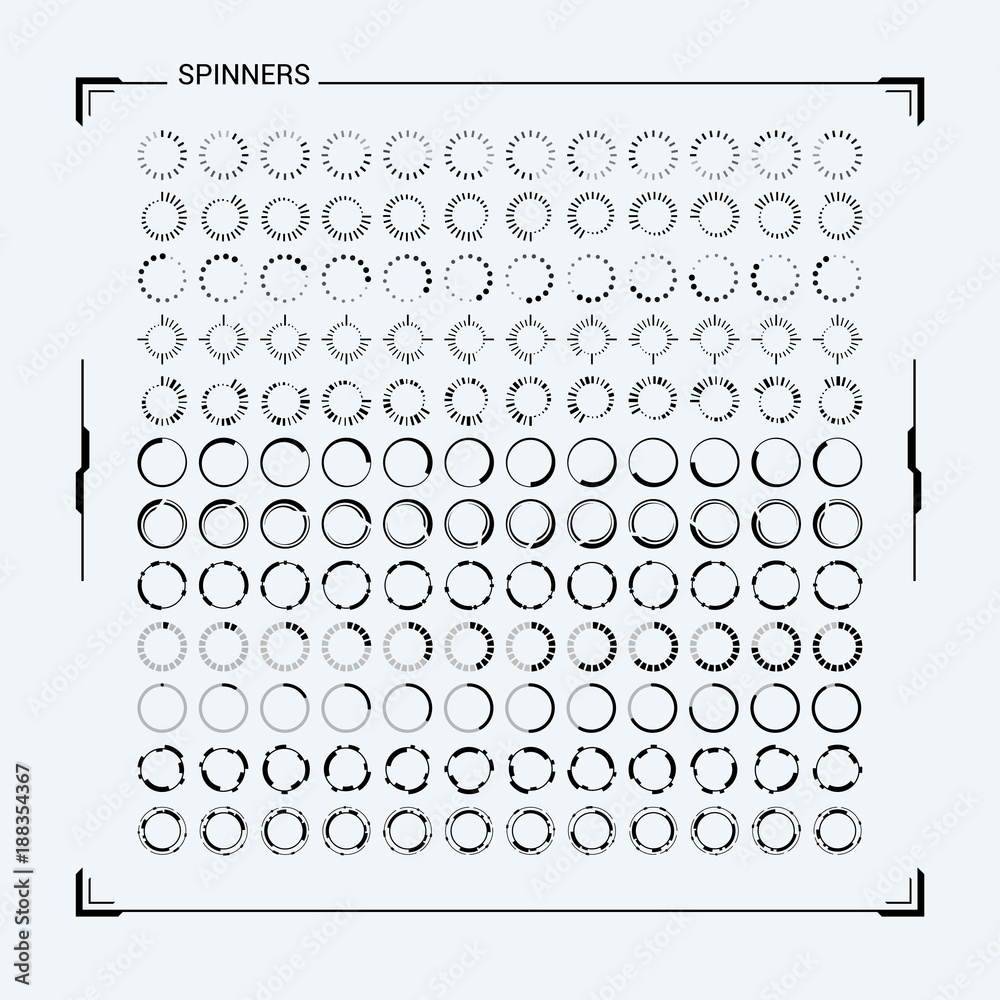 Preloader Icons Set Stock Vector | Adobe Stock