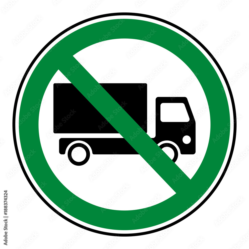 Verbotsschild Icon - LKW Verboten Stock Vector | Adobe Stock