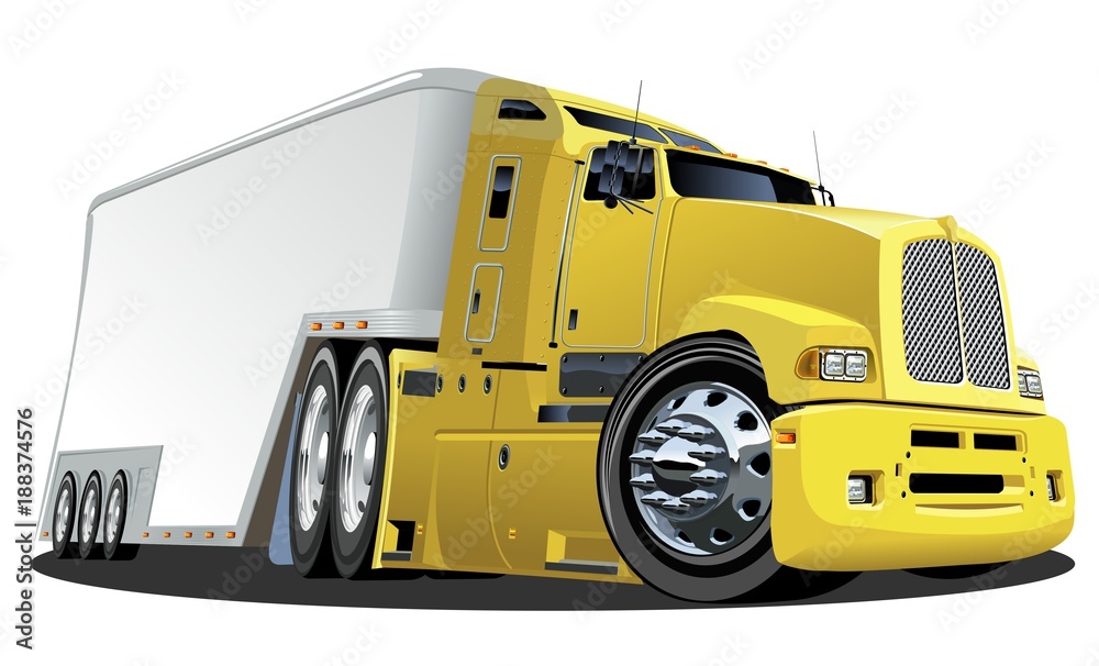 Cartoon truck Stock Vector | Adobe Stock