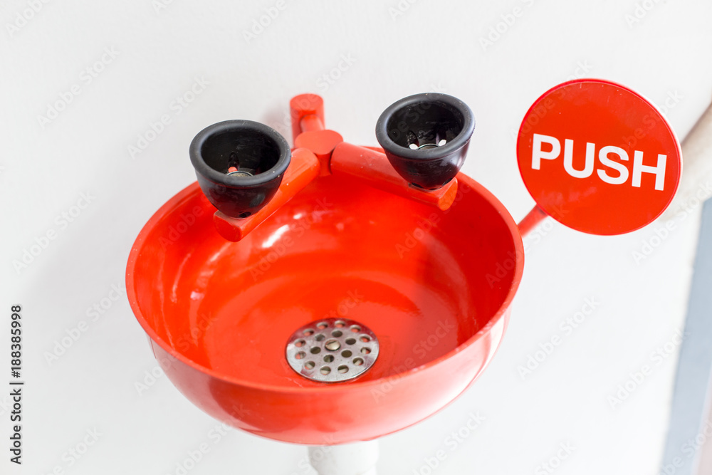 Emergency eye wash and Showers eye wash in Laboratory. Stock Photo ...