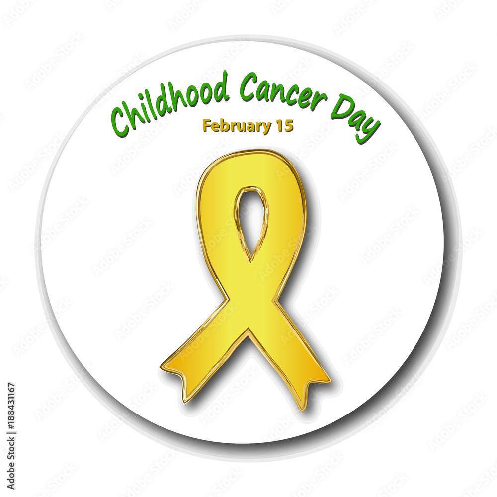 Gold Cancer Ribbon Vector