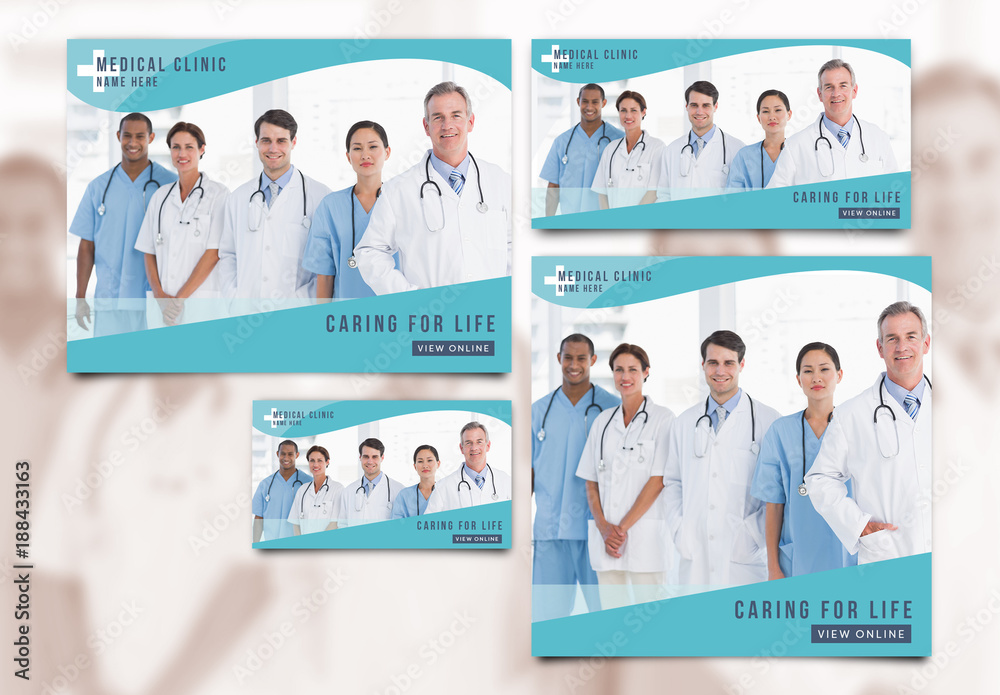 Medical Services Social Media Post Set 5 Stock Template | Adobe Stock