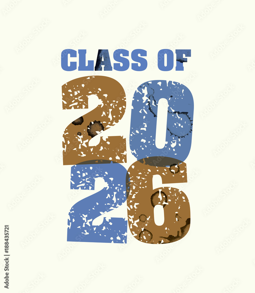 Class of 2026 Concept Stamped Word Art Illustration Stock Vector ...