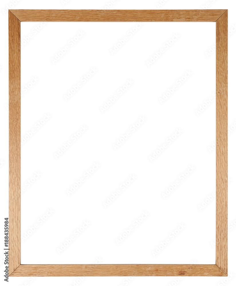 Empty picture frame in a wood grain moulding Stock Photo | Adobe Stock
