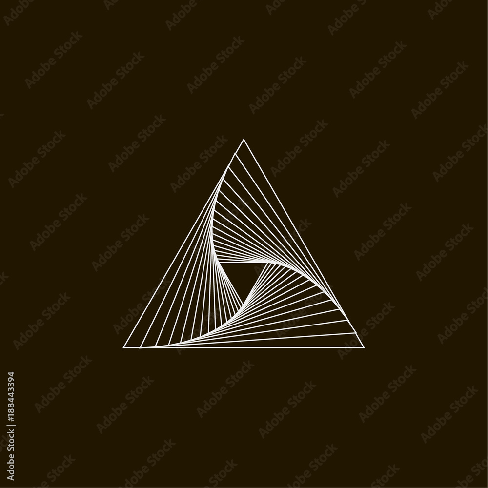 Vector illustration of a triangle logo, emblem, symbol Stock Vector ...