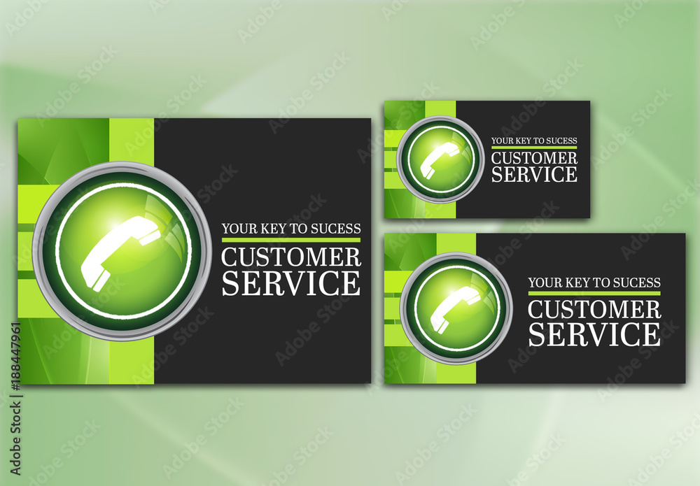 Customer Service Social Media Posts Set 3 Stock Template | Adobe Stock