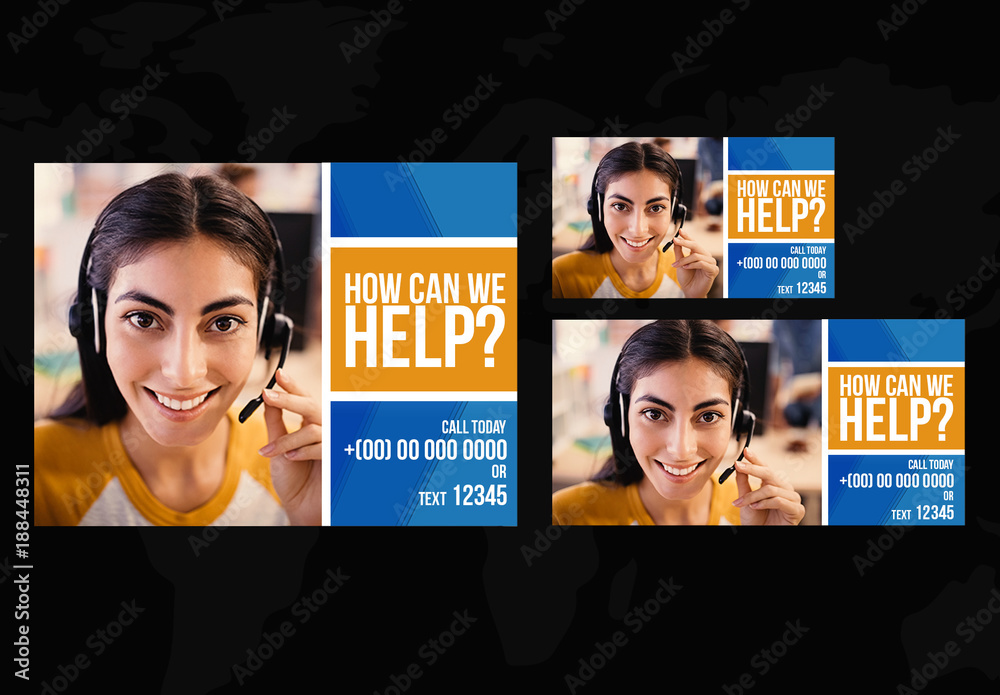 Customer Service Social Media Posts Set 5 Stock Template | Adobe Stock