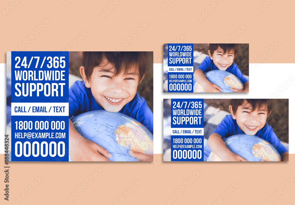 Customer Service Social Media Posts Set 6 Stock Template | Adobe Stock