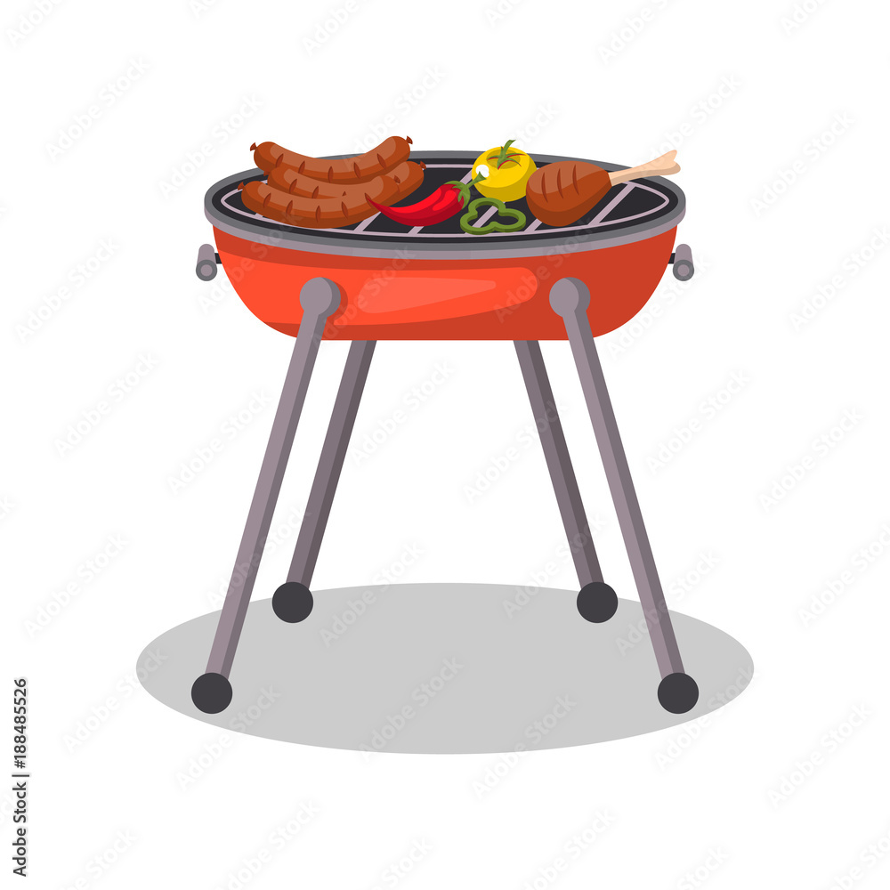 Clipart Of Cooking On The Grill