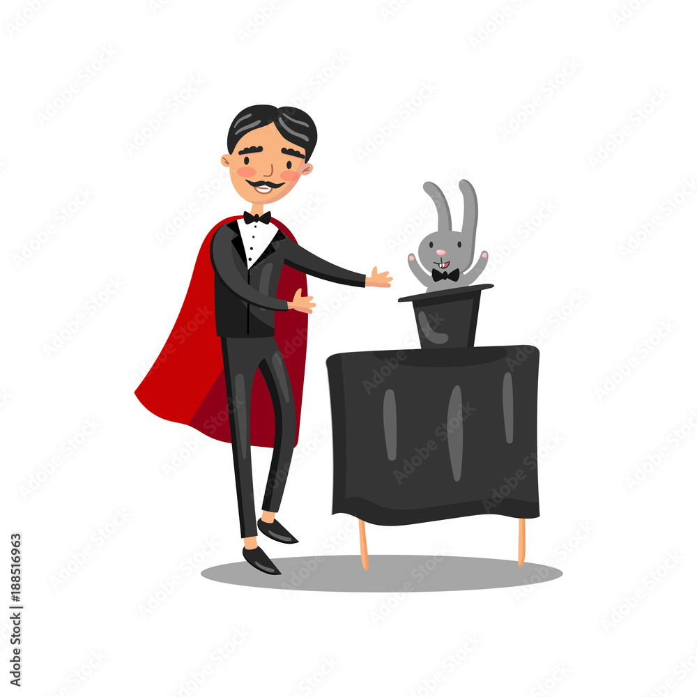 Magician Rabbit Vector