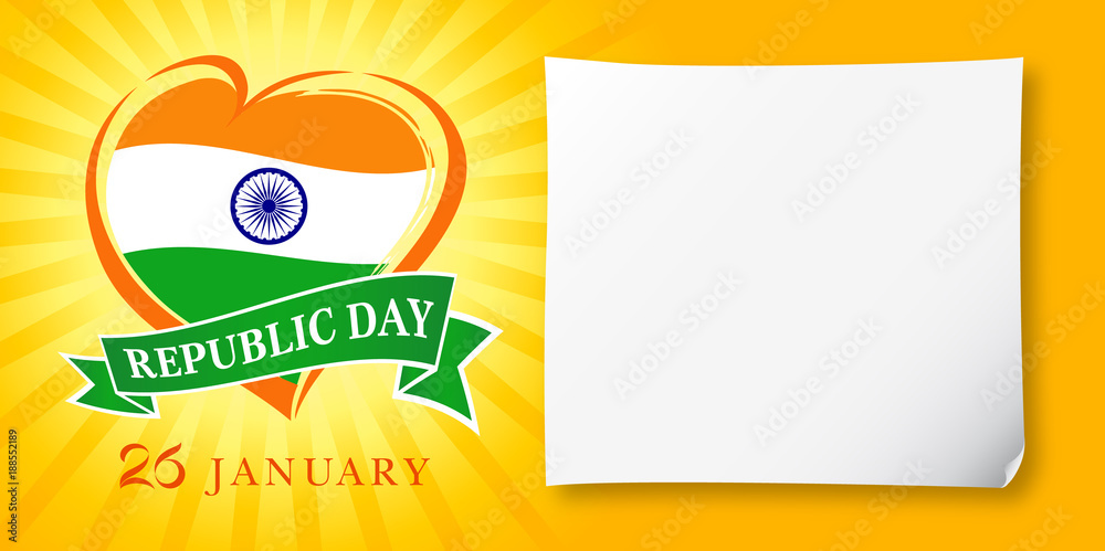 Republic Day Idia, 26 January greeting banner. Vector illustration for ...