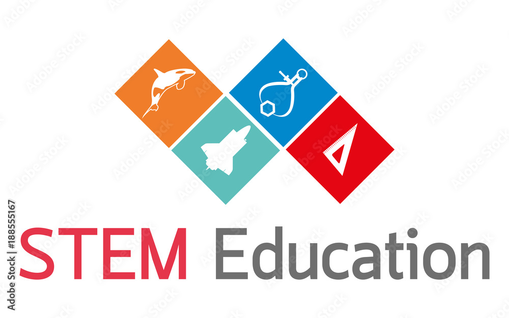 stem education logo Stock Vector | Adobe Stock