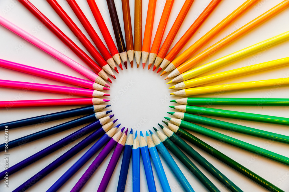 Colored Pencils Circle
