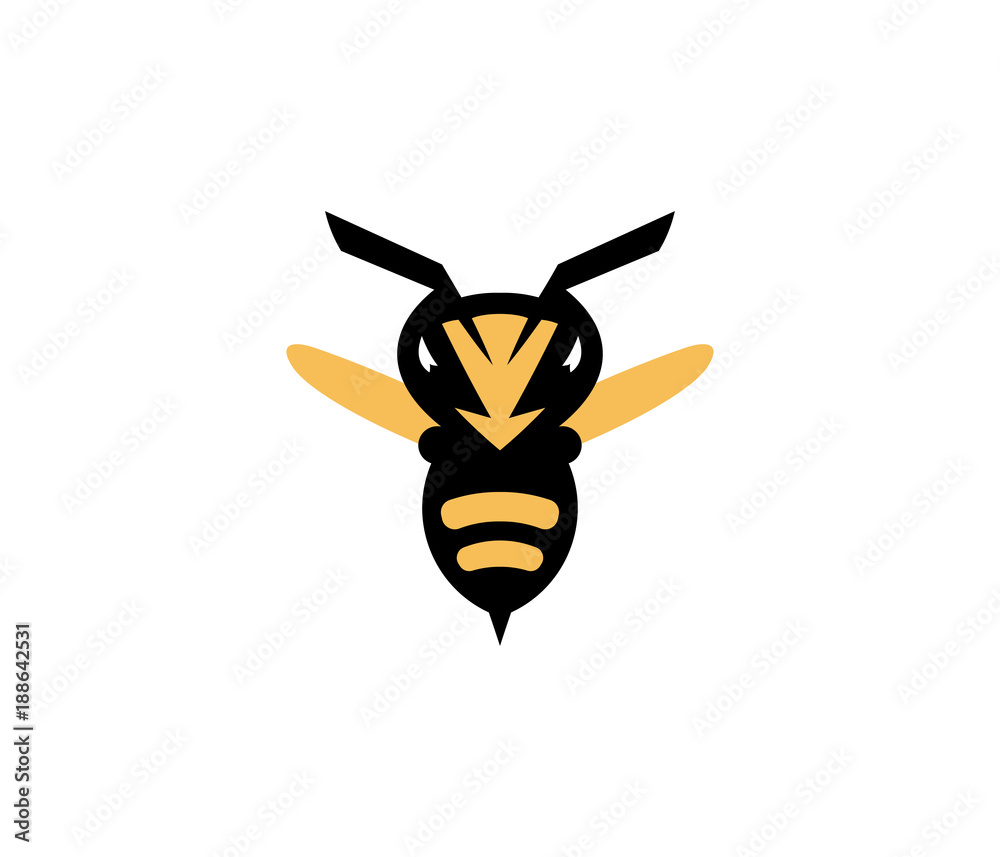bee logo icon vector Stock Vector | Adobe Stock