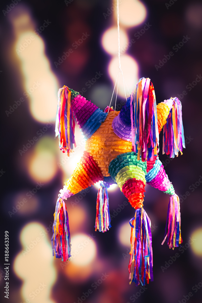 Colorful mexican pinata used in birthdays and posadas Stock Photo ...