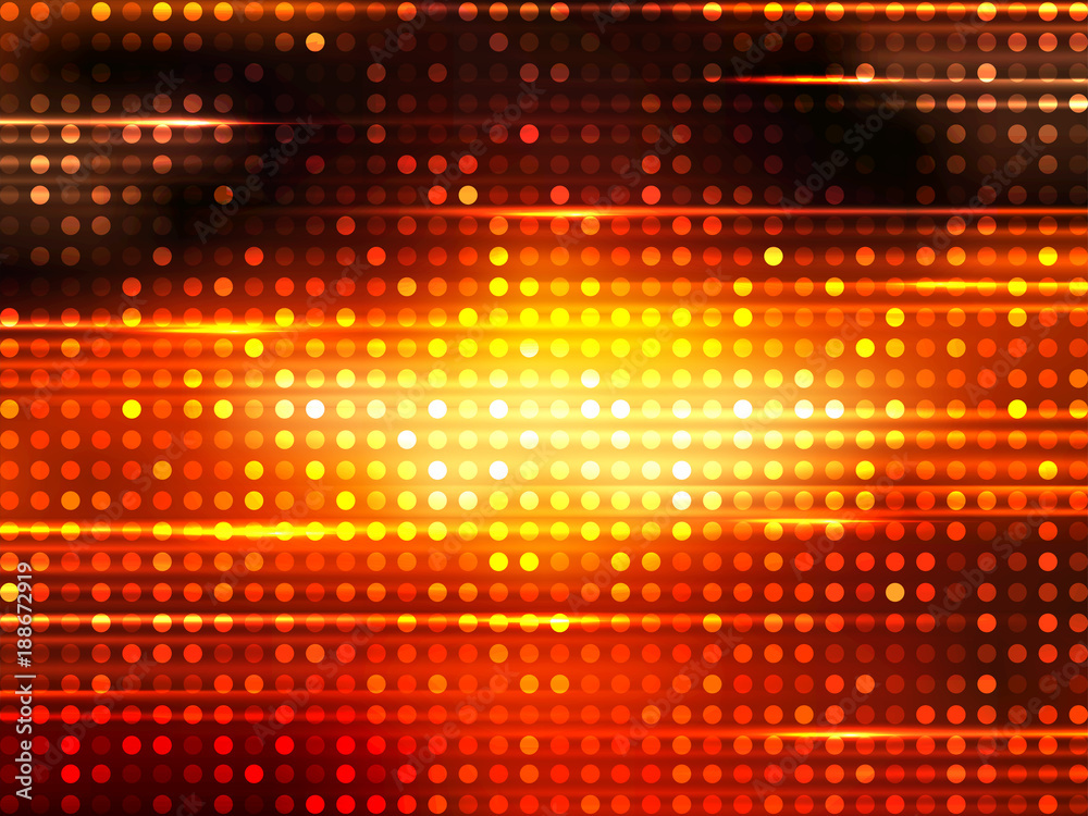 Shiny golden pixels, glitch effect background. Musical or Disco lights ...