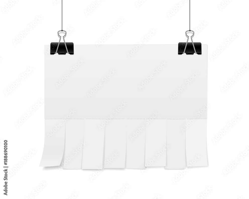Creative vector illustration of empty blank sheet paper advertising ...