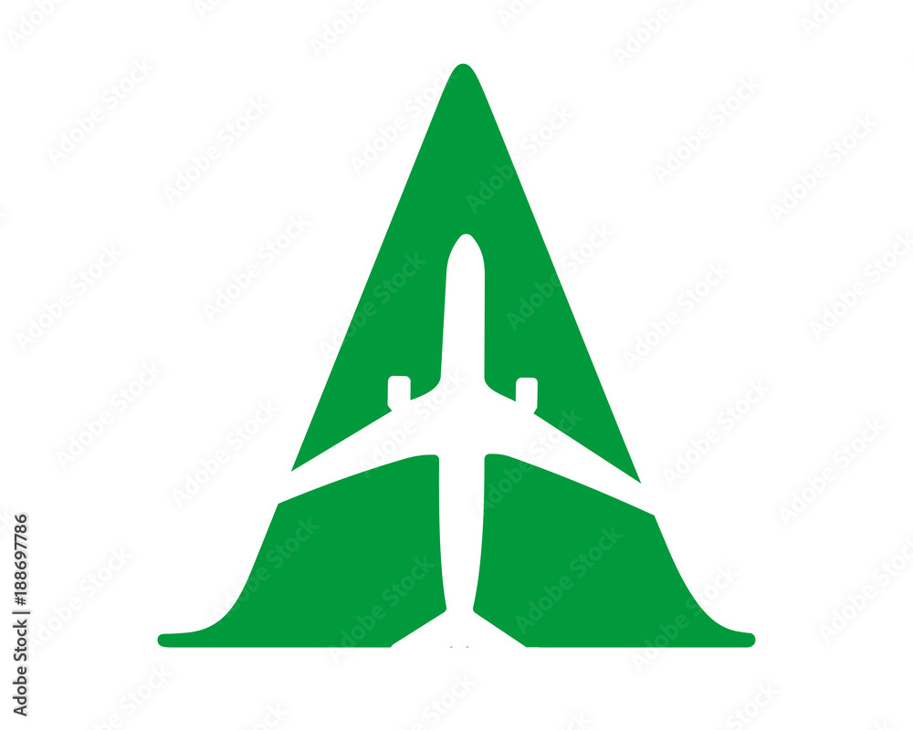 triangle plane airport flight airline airway image symbol icon Stock ...