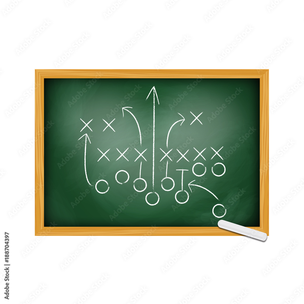 Vector Football Play with green background. Football America. NFL ...
