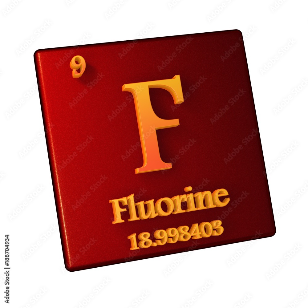 Fluorine, chemical element number 9 of the periodic table of the ...