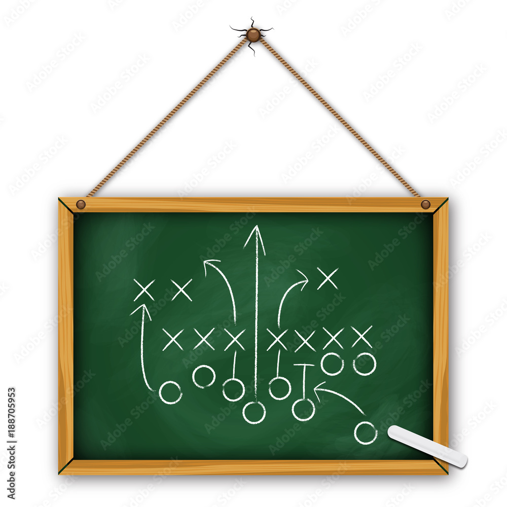 Vector Football Play with green background. Football America. NFL ...