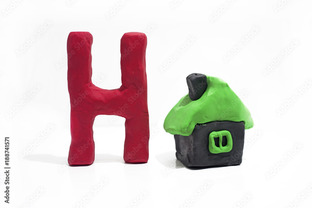 Letters made from Play Clay with some visualizations. Stock Photo ...