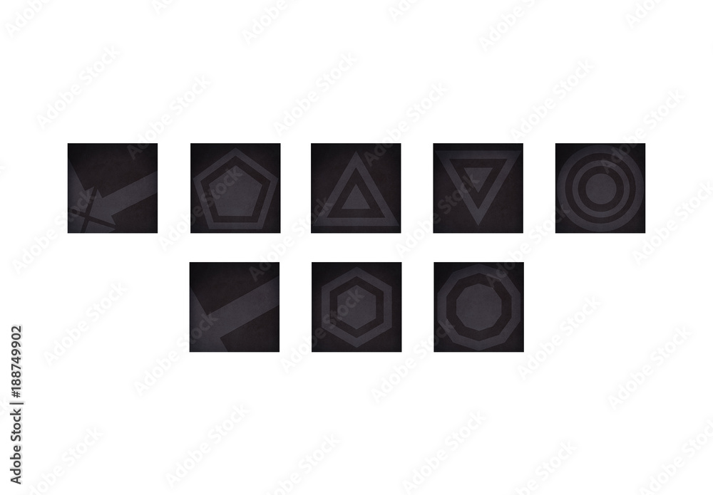 Geometric Photo Overlay Set for Social Media 1 Stock Template | Adobe Stock