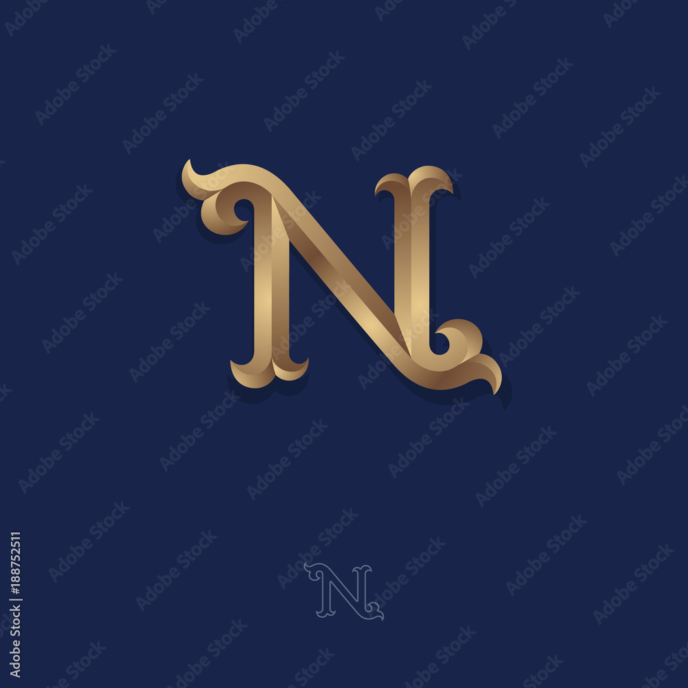 N Letter In Different Style